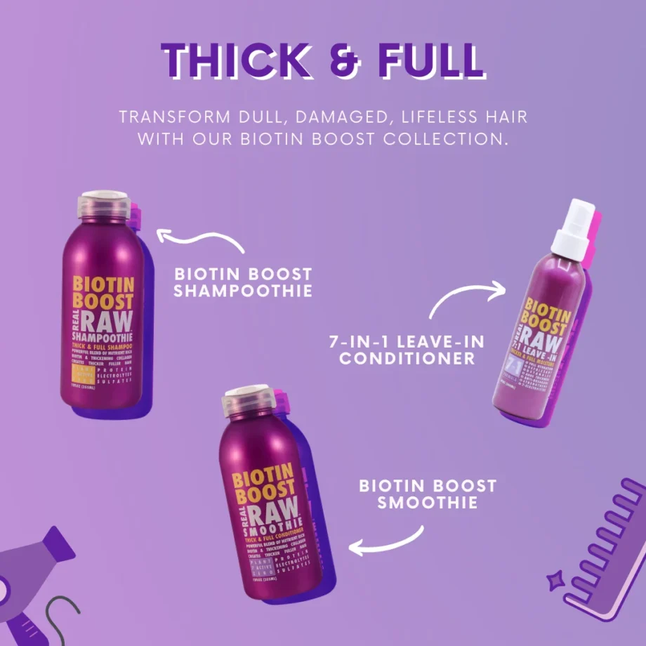 Biotin Boost Real Raw Shampoothie Shampoo, 12 fl oz – AllBeaute.com